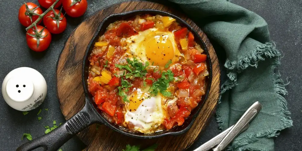Huevos con tomate al horno - receta | FoodPal